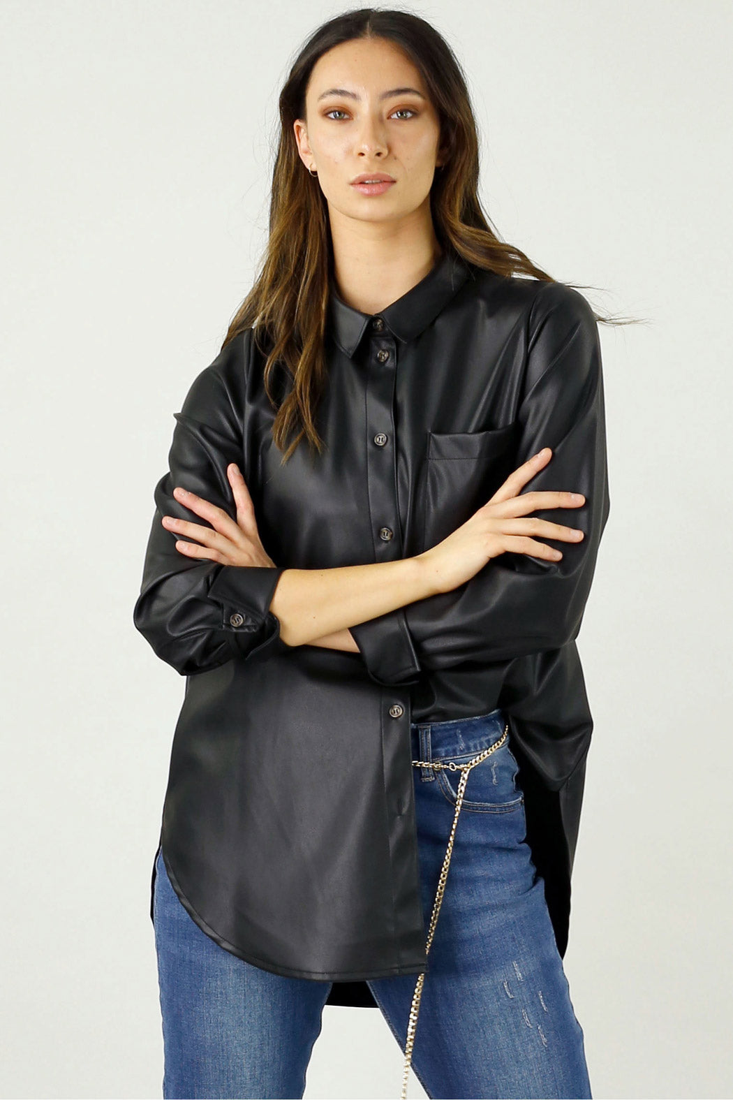 Black Matrix Boyfriend Shirt – Motto AU