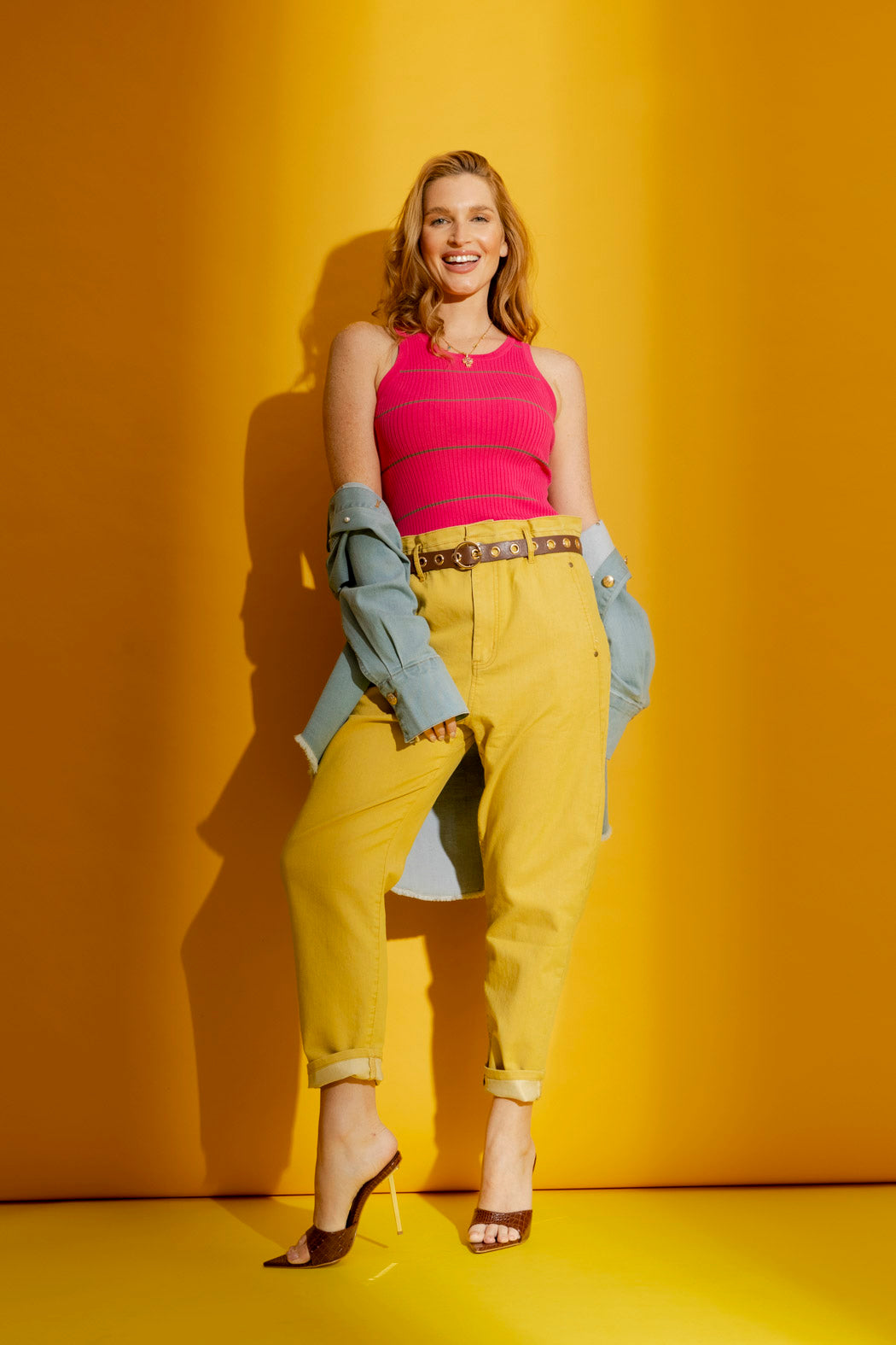 Chartreuse Paperbag Jean – Motto AU