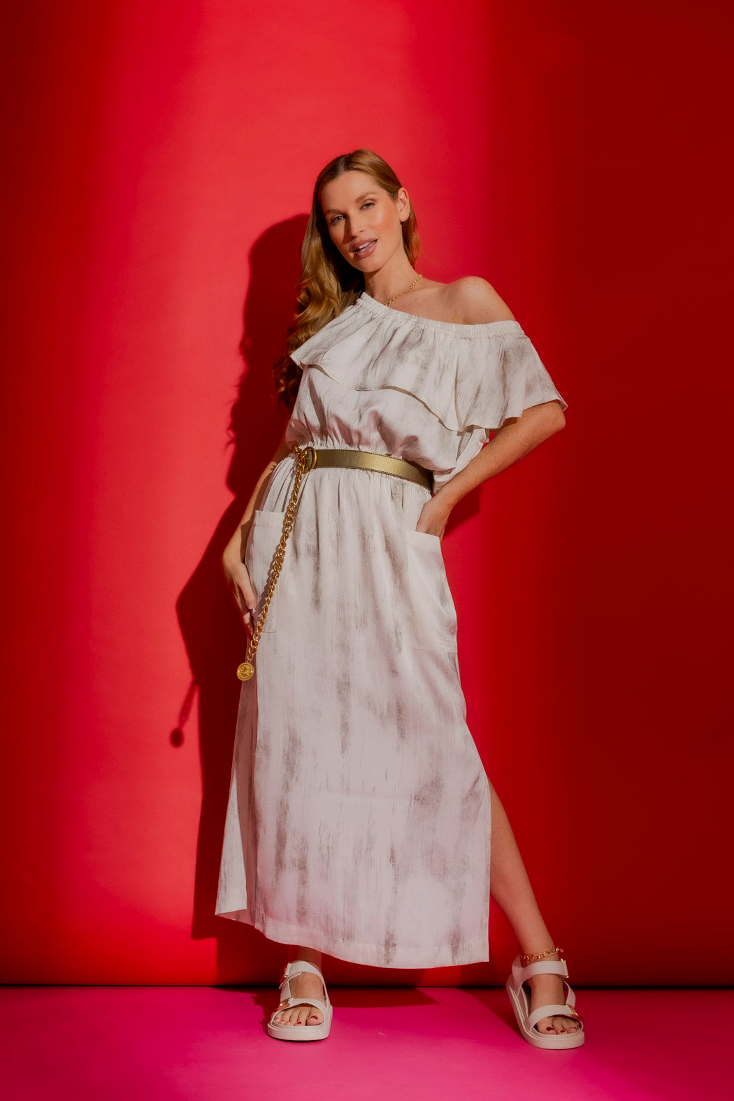 Ivory Off Shoulder Dress – Motto AU
