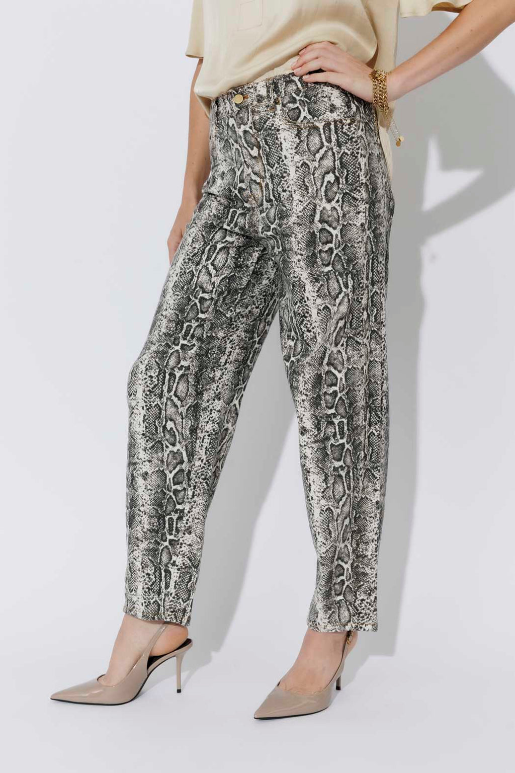 Snake Denim Barrel Jean – Motto AU