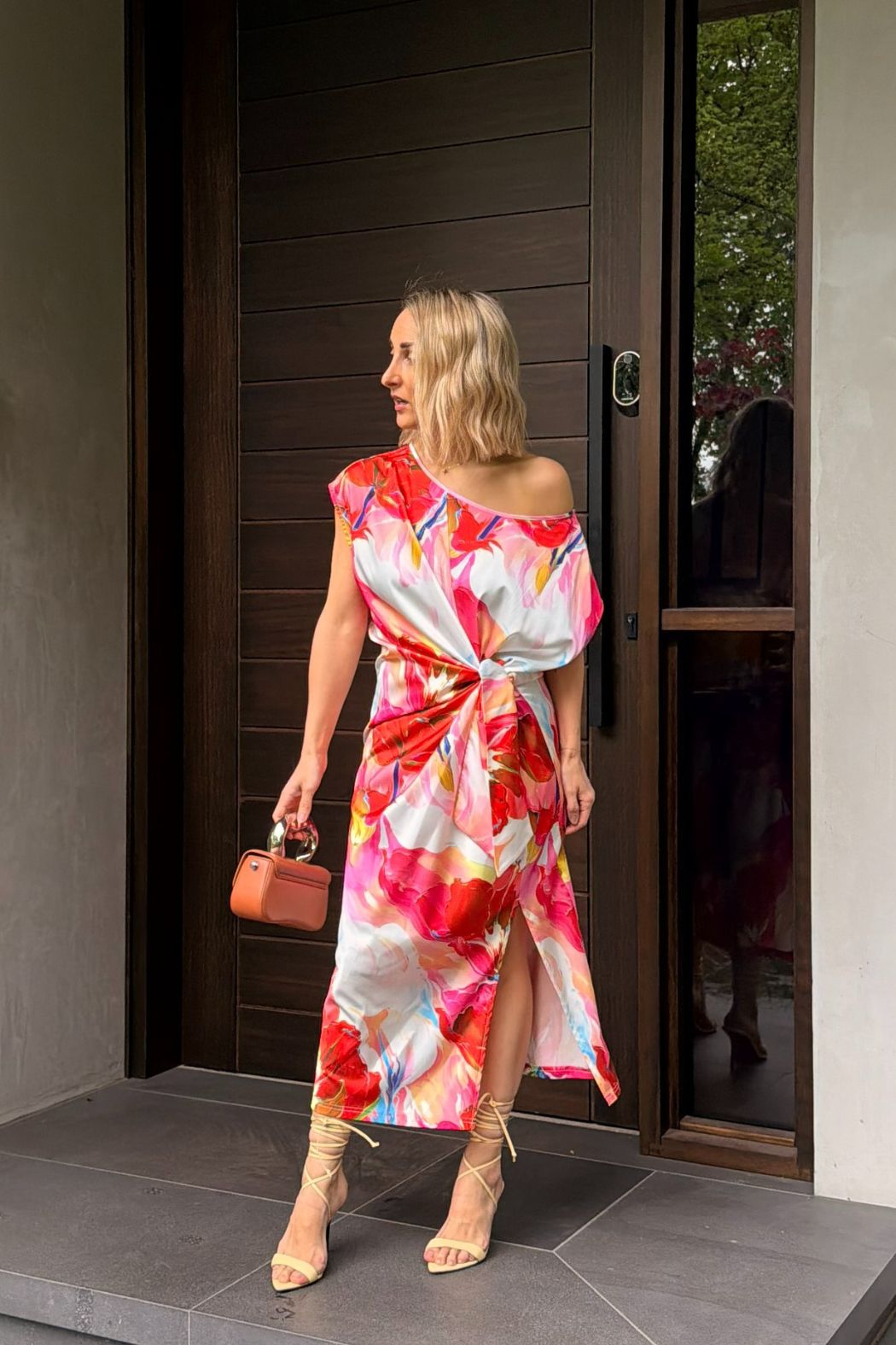 Red Floral Harlow Dress – Motto AU