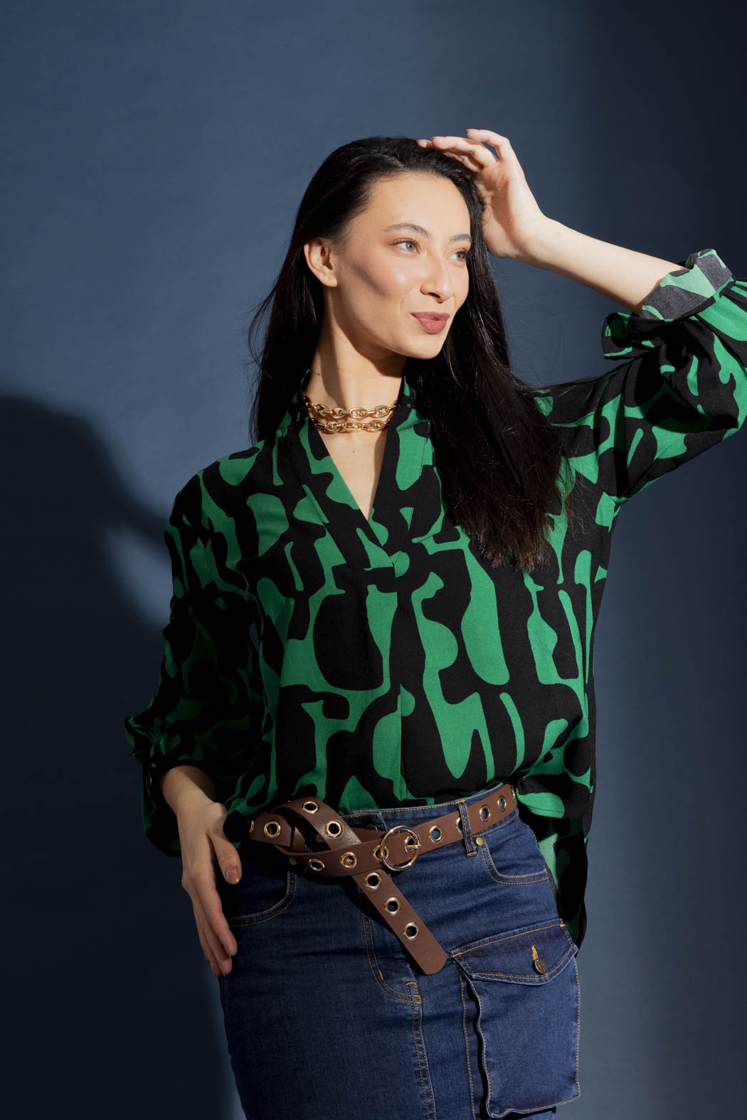 Black/green Femme Blogger Shirt – Motto AU
