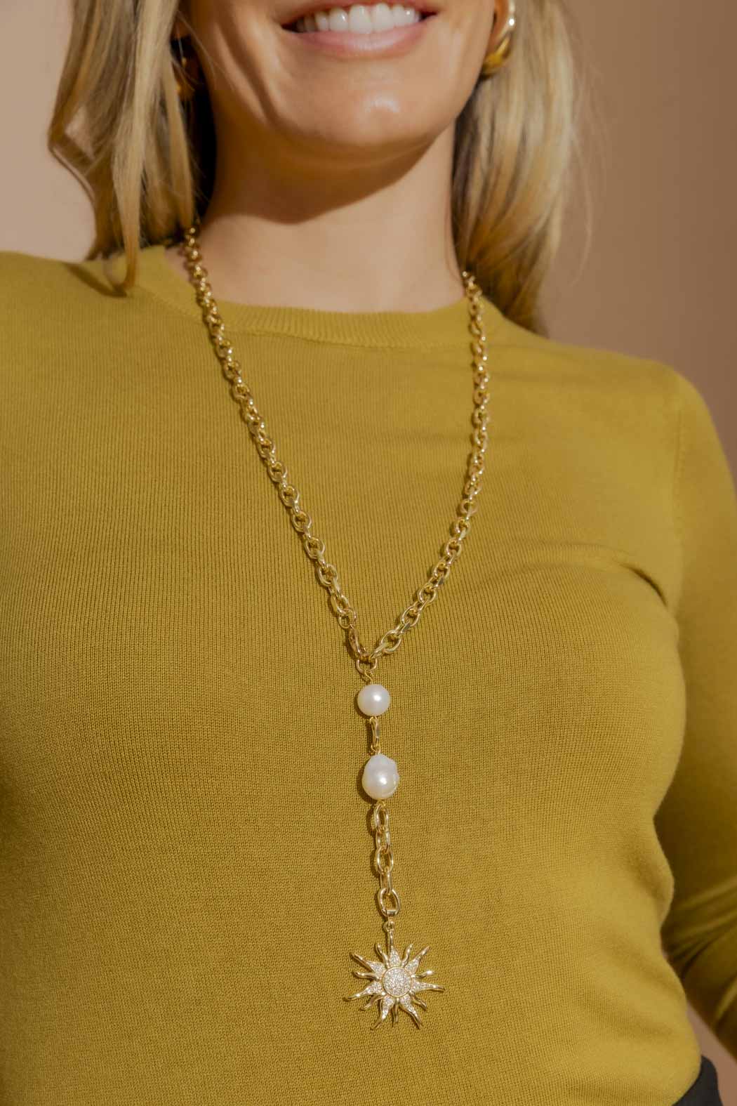 Gold Sun Necklace – Motto AU