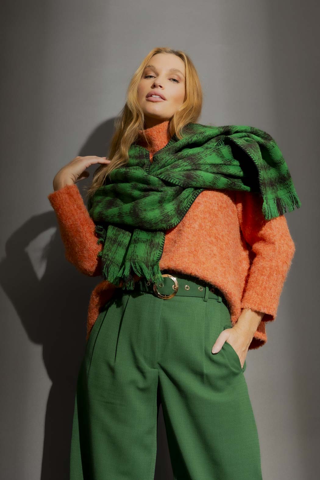 Green Check Blanket Scarf Green Check – Motto AU
