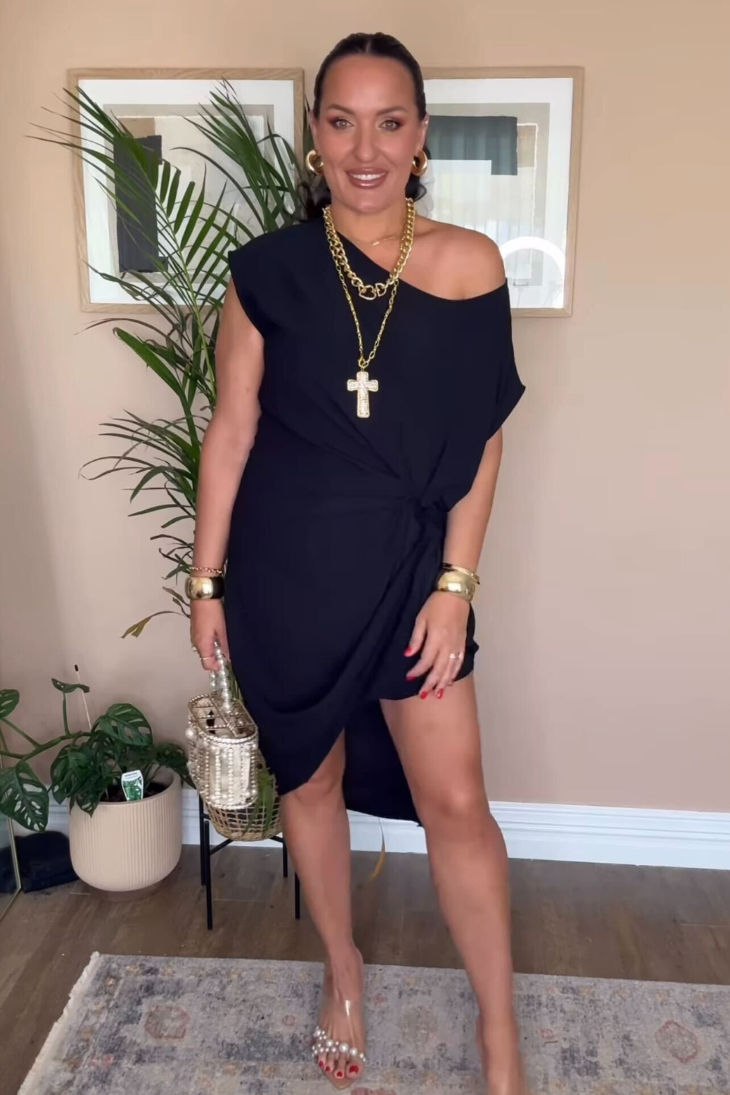 Black Ripple Harlow Dress – Motto AU
