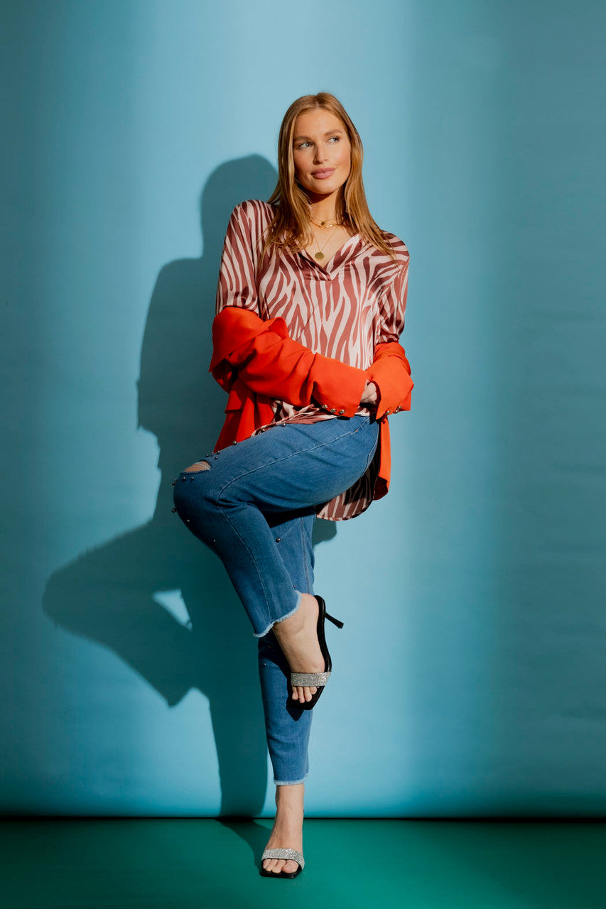 Sienna Zebra Femme Blogger Shirt – Motto AU