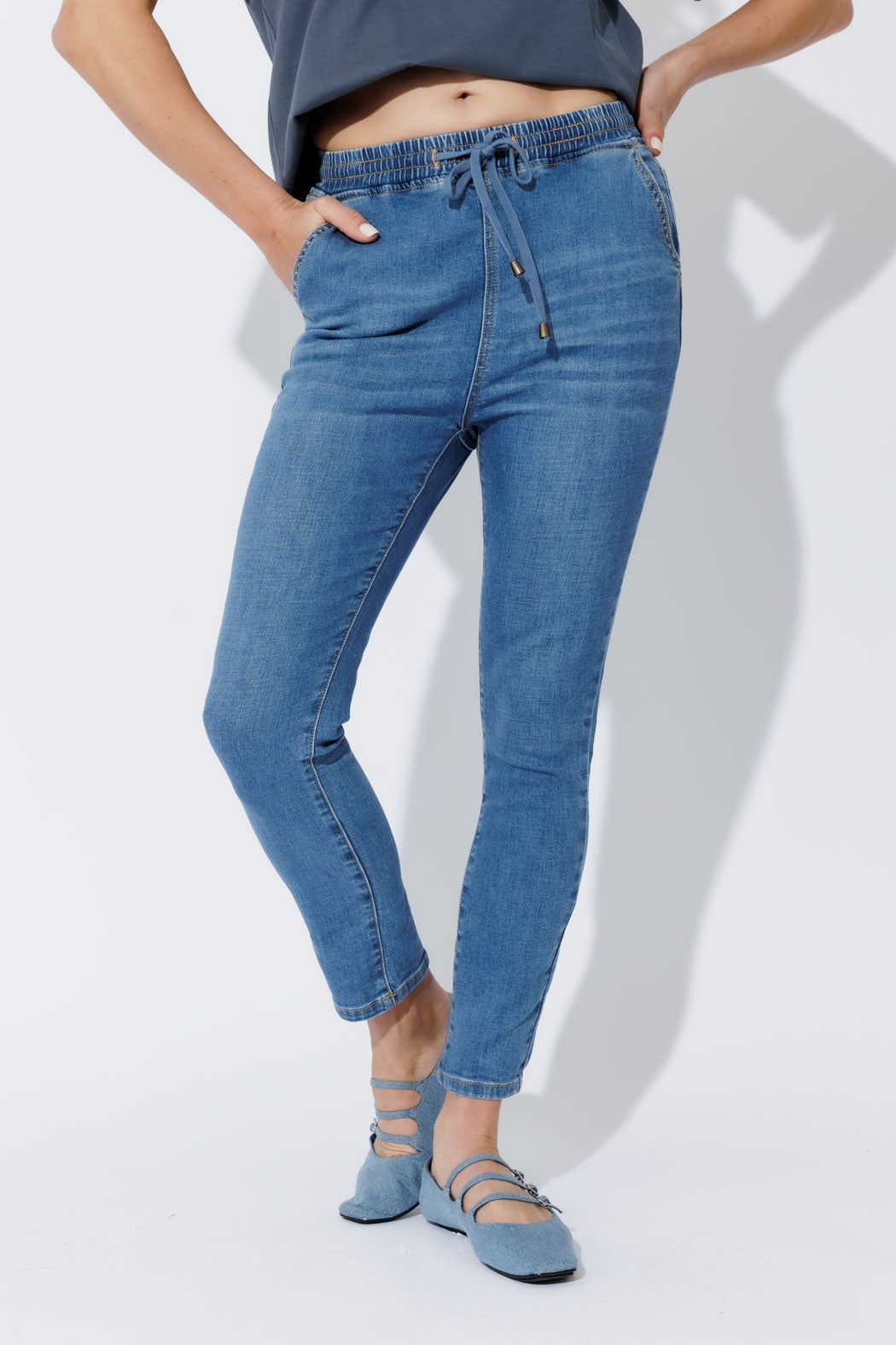 Denim Pull On Jogger Jean – Motto AU