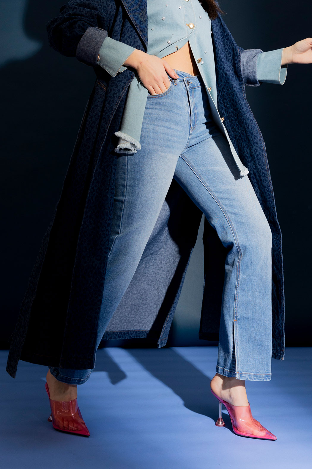 Mid Denim Piper Stretch Jeans – Motto AU