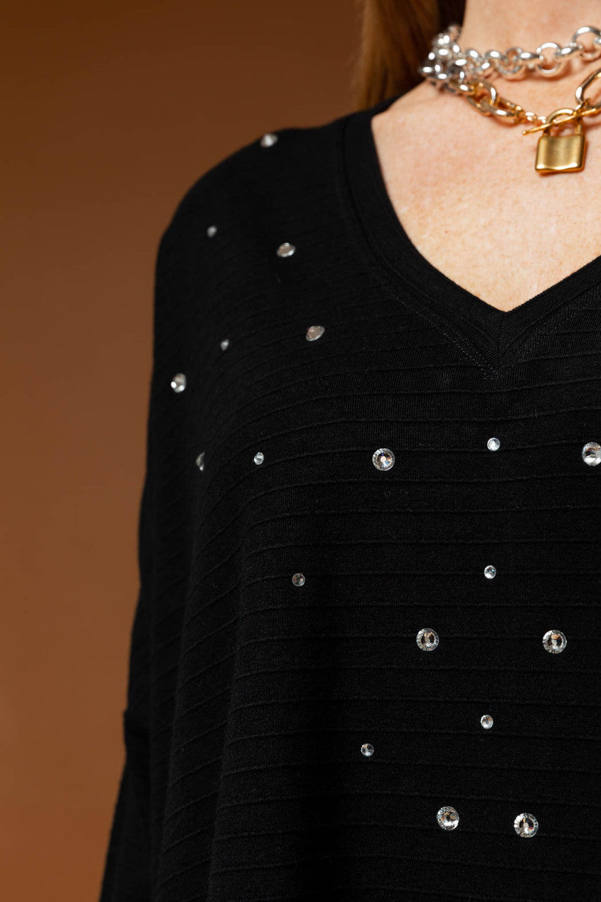 Black Ava Diamante Jumper – Motto AU
