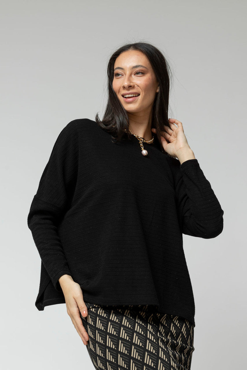 Black Ava Crew Neck Jumper – Motto AU